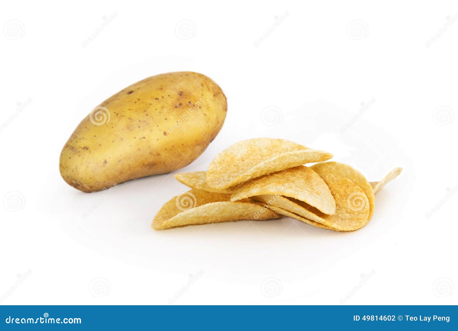 Fresh Potato with chip stock photo. Image of nutritional - 49814602