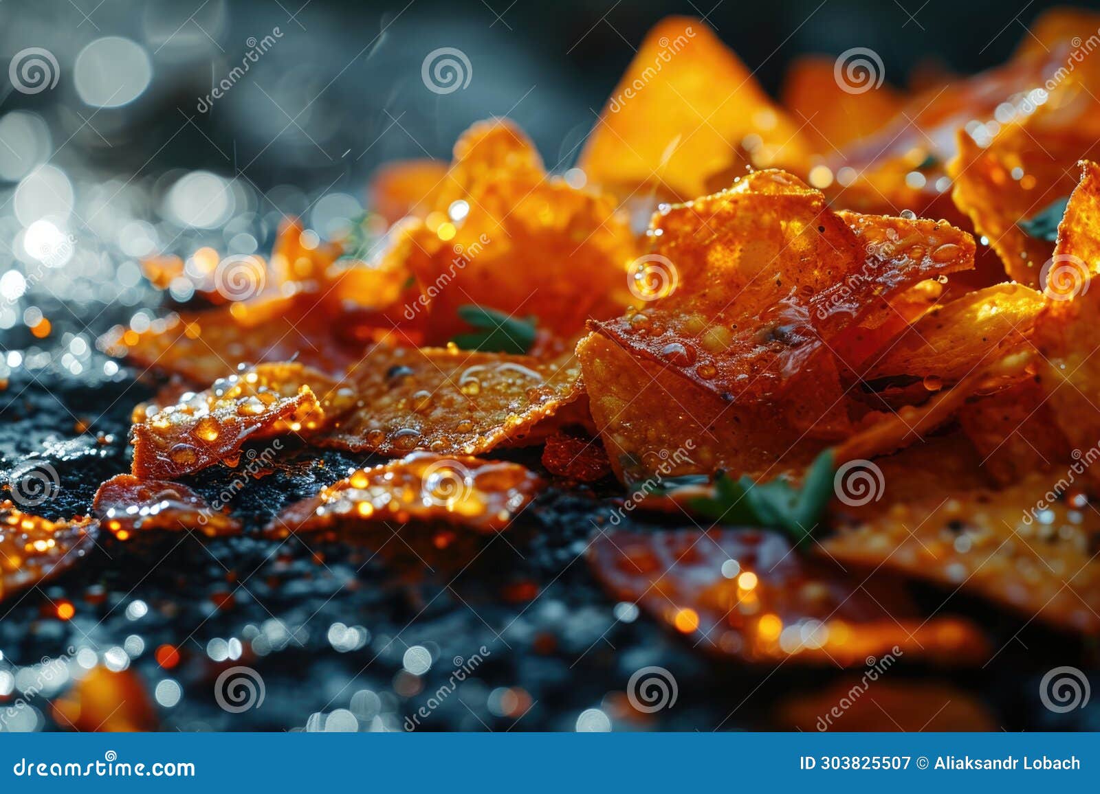 Fresh Potato Chips Scattered on the Table. a Delicious Snack Stock ...