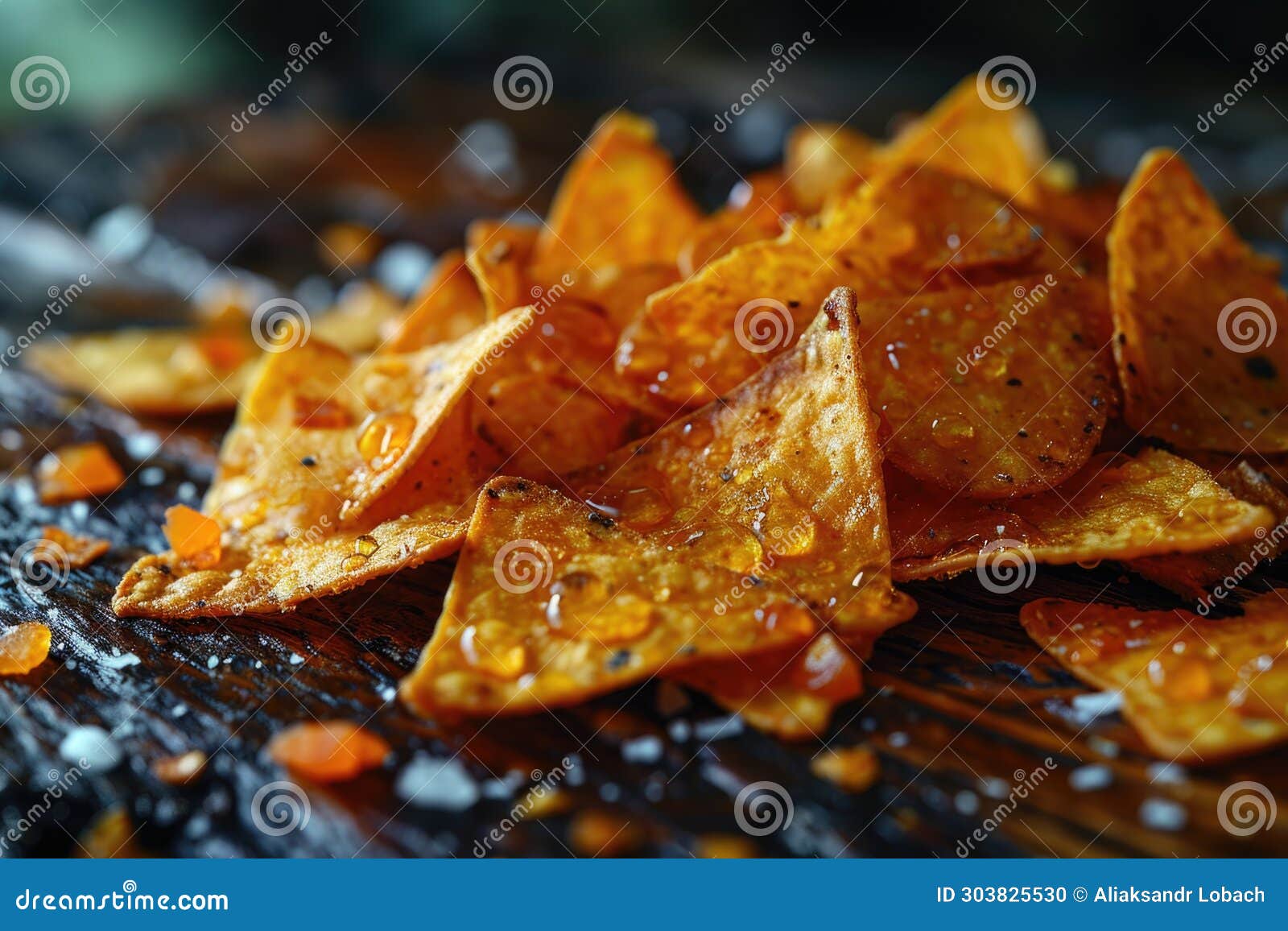 Fresh Potato Chips Scattered on the Table. a Delicious Snack Stock ...