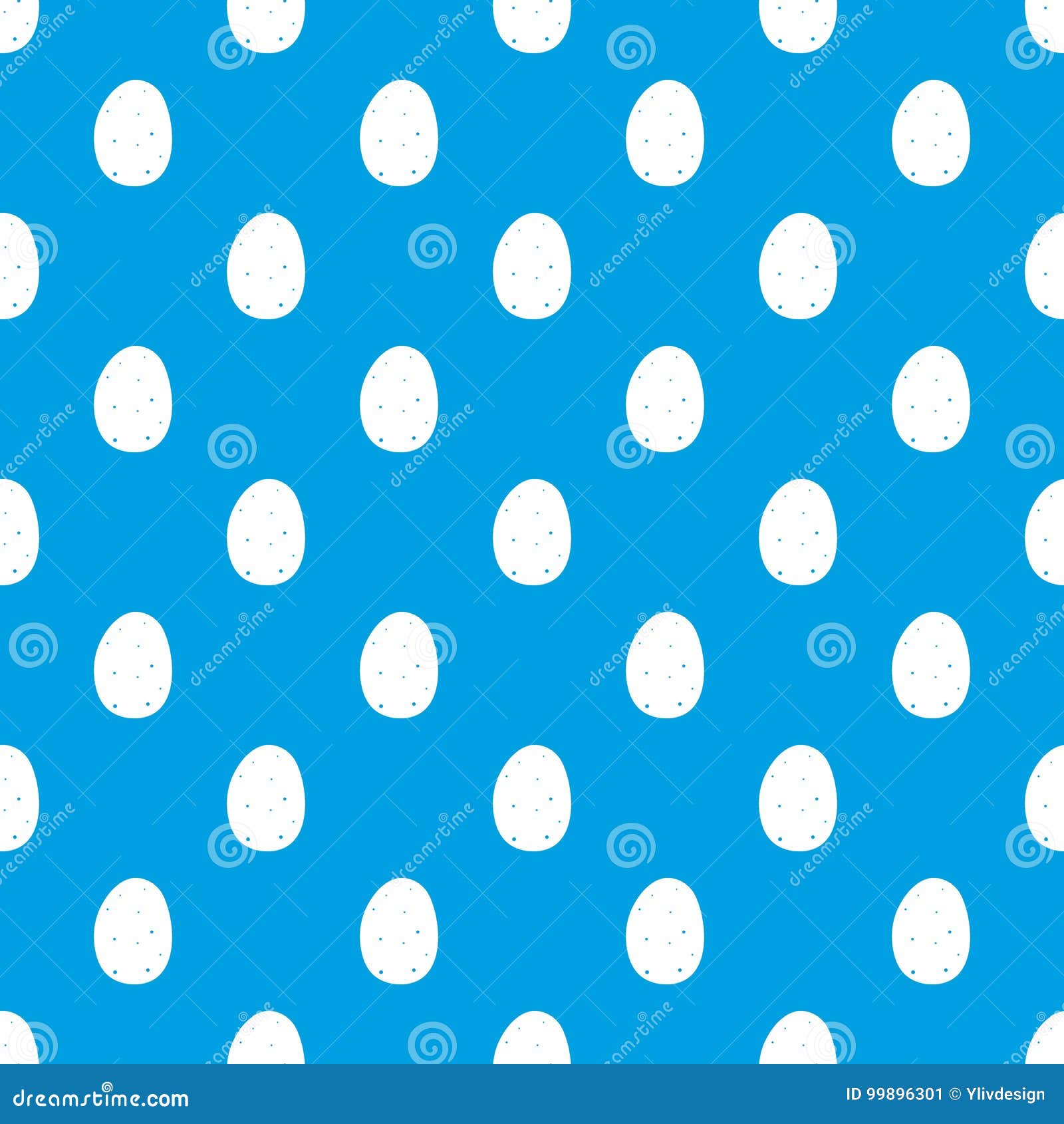 Fresh Potato Pattern Seamless Blue Stock Vector - Illustration of ...