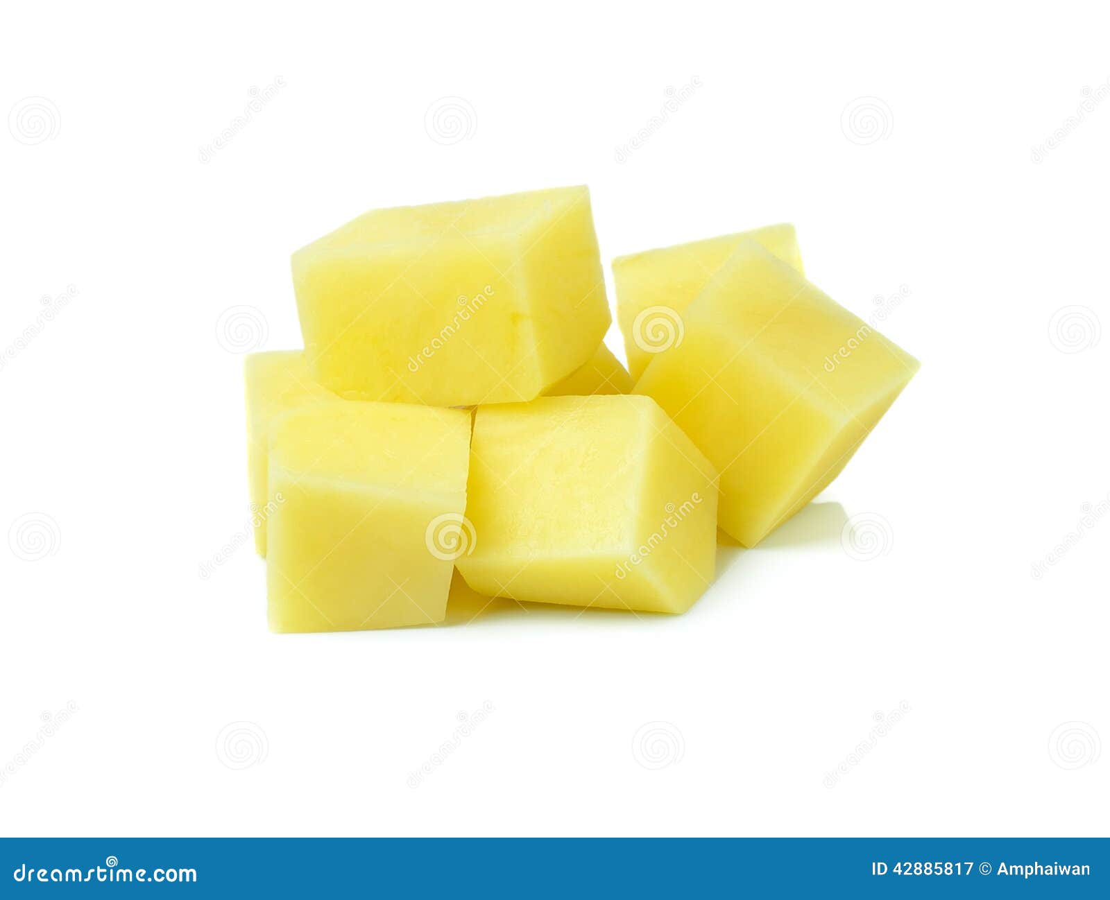Fresh Potatoes with Cut or Diced Stock Image - Image of vegetable ...