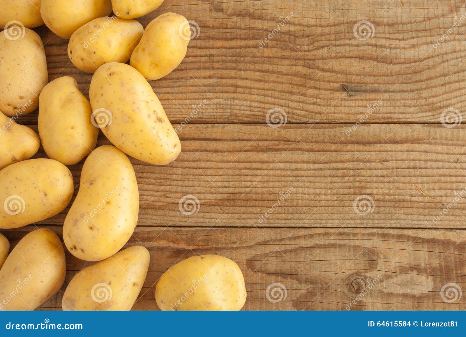 Fresh Potatoes on Wooden Table Stock Photo - Image of tuber, market ...