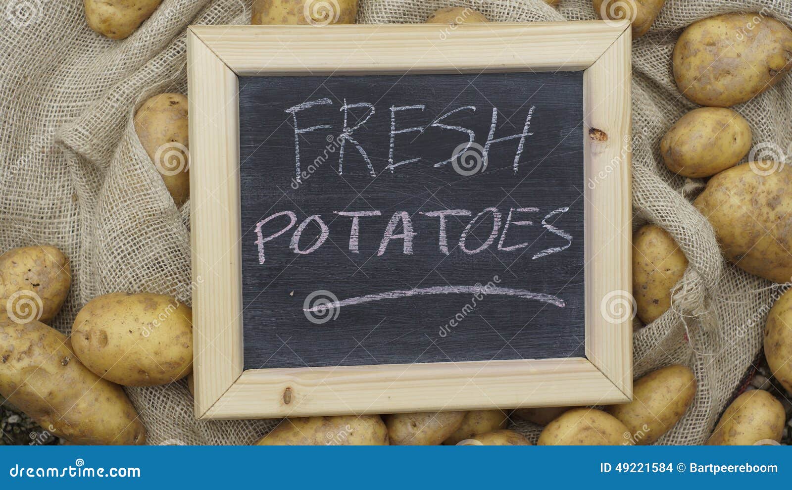 Fresh potatoes written stock photo. Image of brown, potato - 49221584
