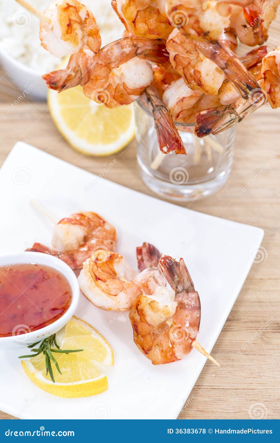 Fresh Prawn Skewers stock photo. Image of fresh, prawn - 36383678