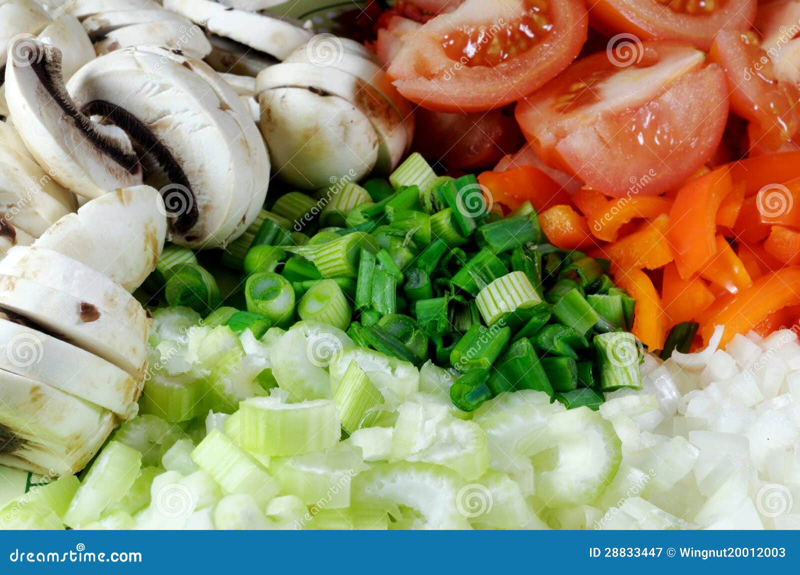 Fresh Prepped Vegetables stock image. Image of scallion - 28833447