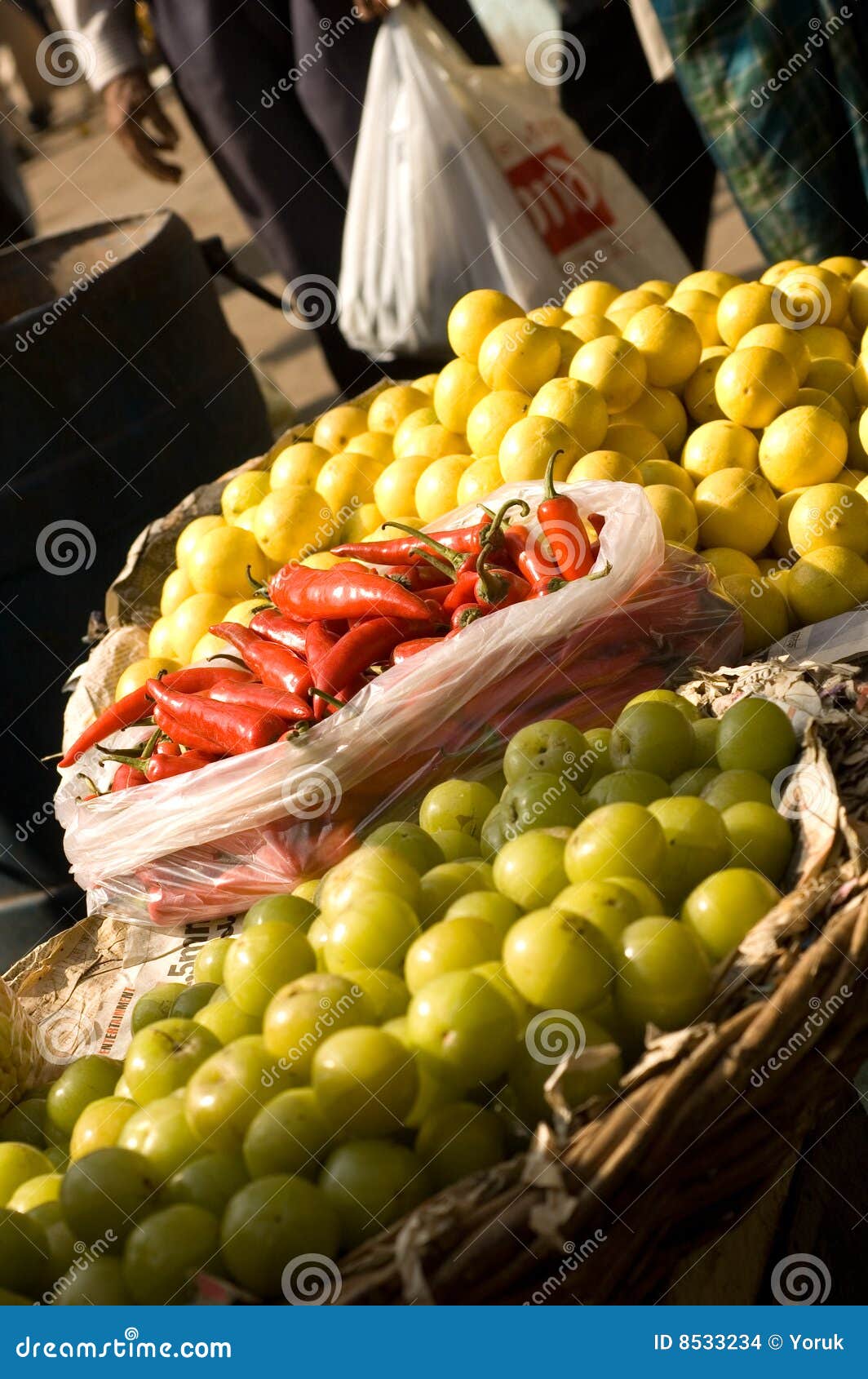 Fresh Produce at a Local Market Stock Photo - Image of plum, delhi: 8533234