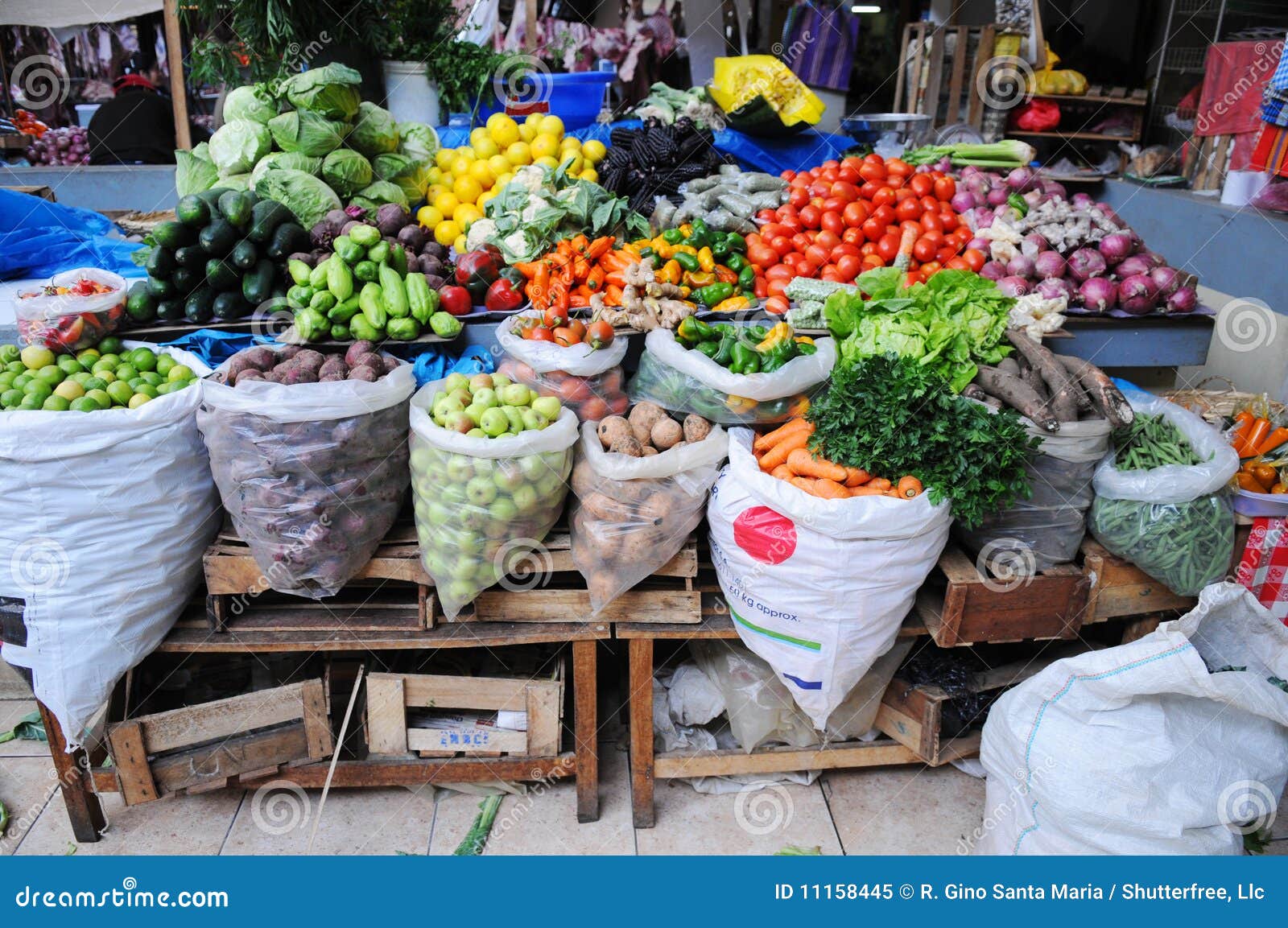 Fresh Produce Market in Peru Stock Image - Image of onions, peppers ...