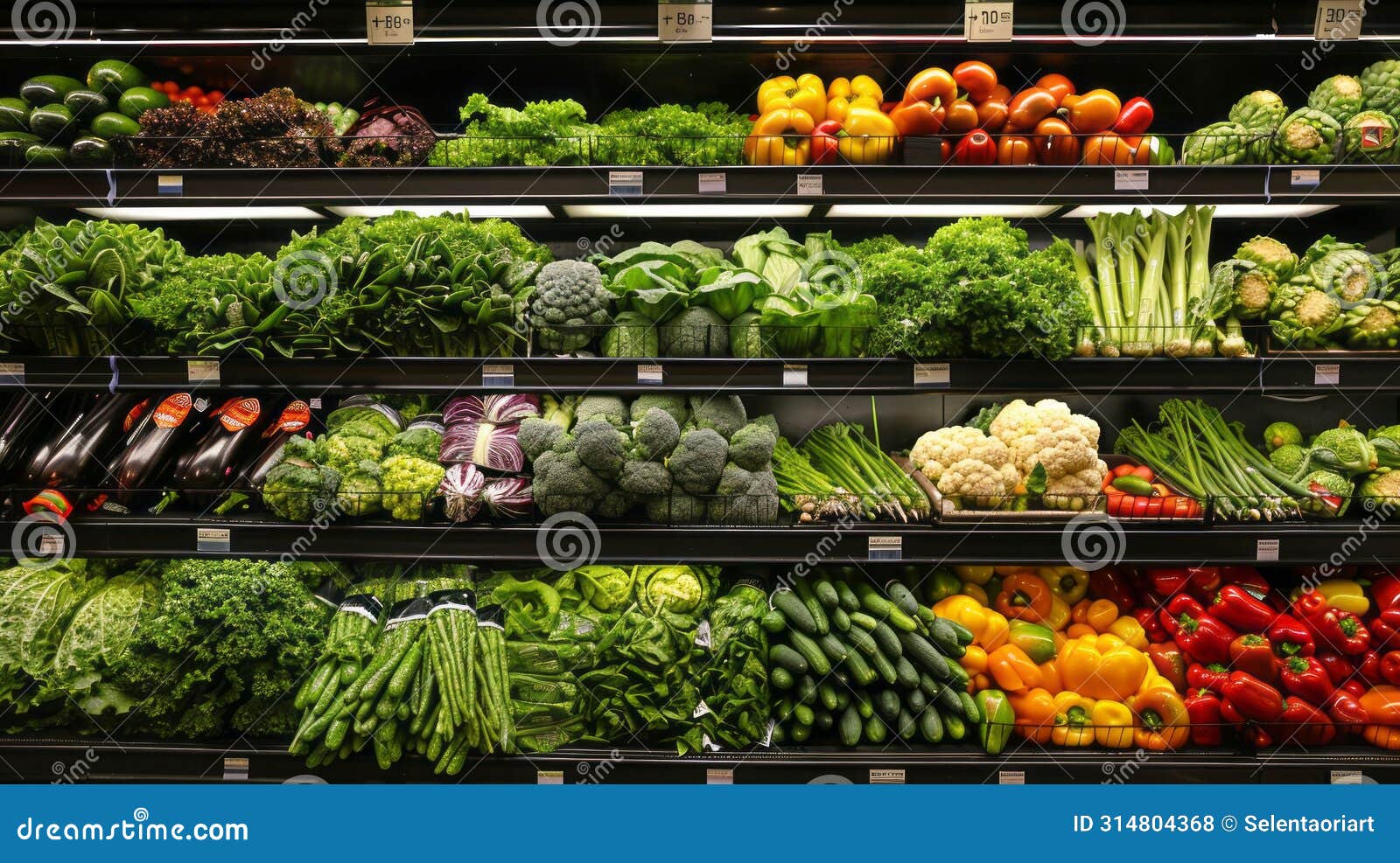 Fresh Produce Section stock illustration. Illustration of freshness ...