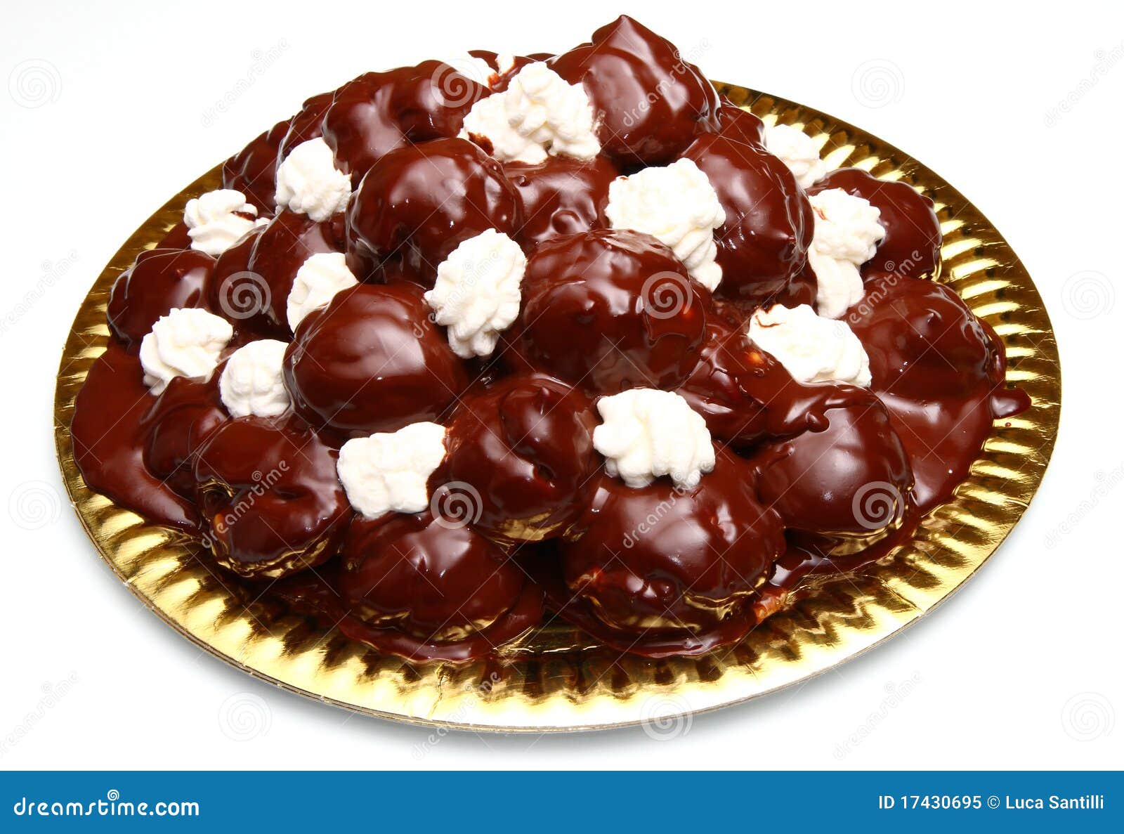 Fresh profiteroles stock image. Image of restaurant, cream - 17430695