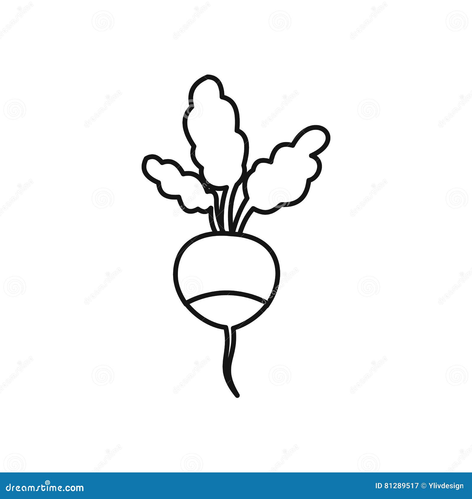 Fresh Radish Icon, Outline Style Stock Vector - Illustration of growth ...