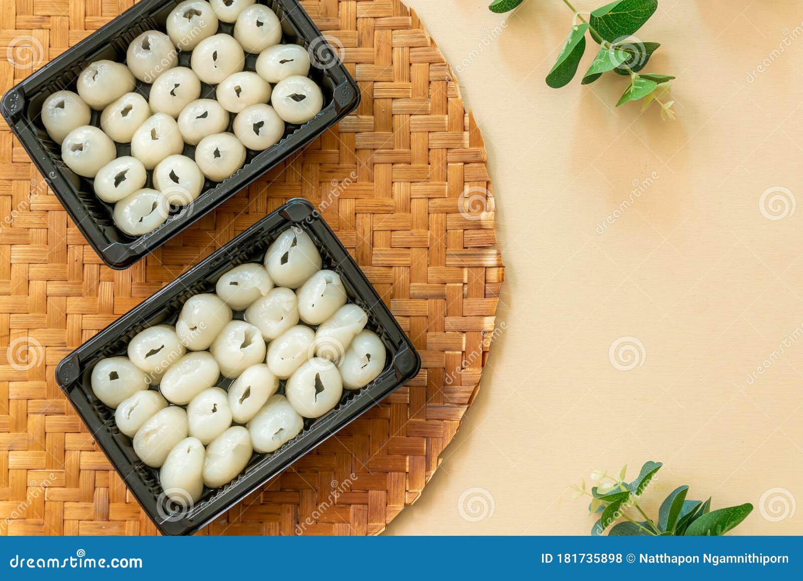 Fresh rambutan in box stock photo. Image of nature, eating - 181735898