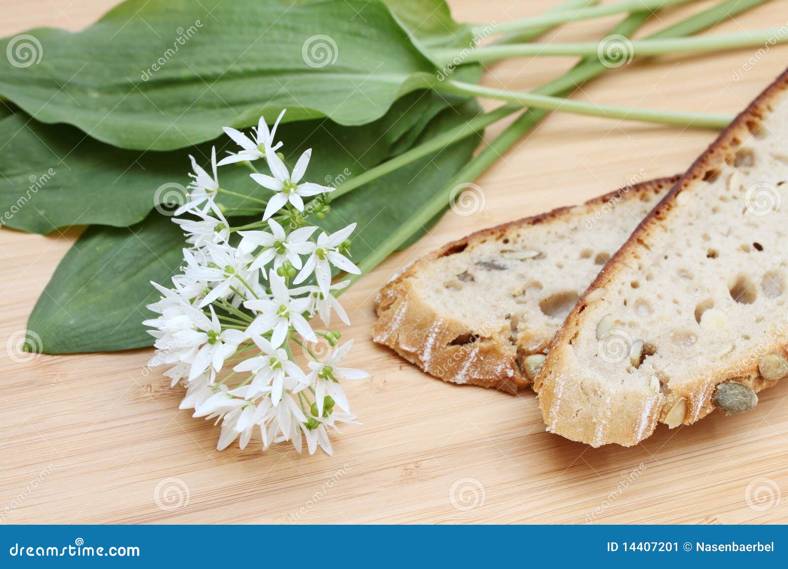 Fresh ramson stock image. Image of herb, onion, board - 14407201