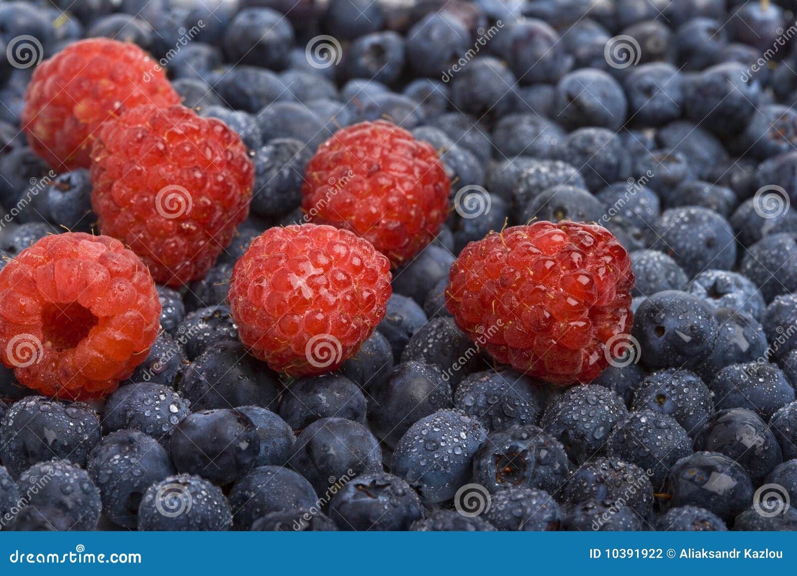 Fresh Raspberries and Blueberries Stock Photo - Image of vegetarian ...