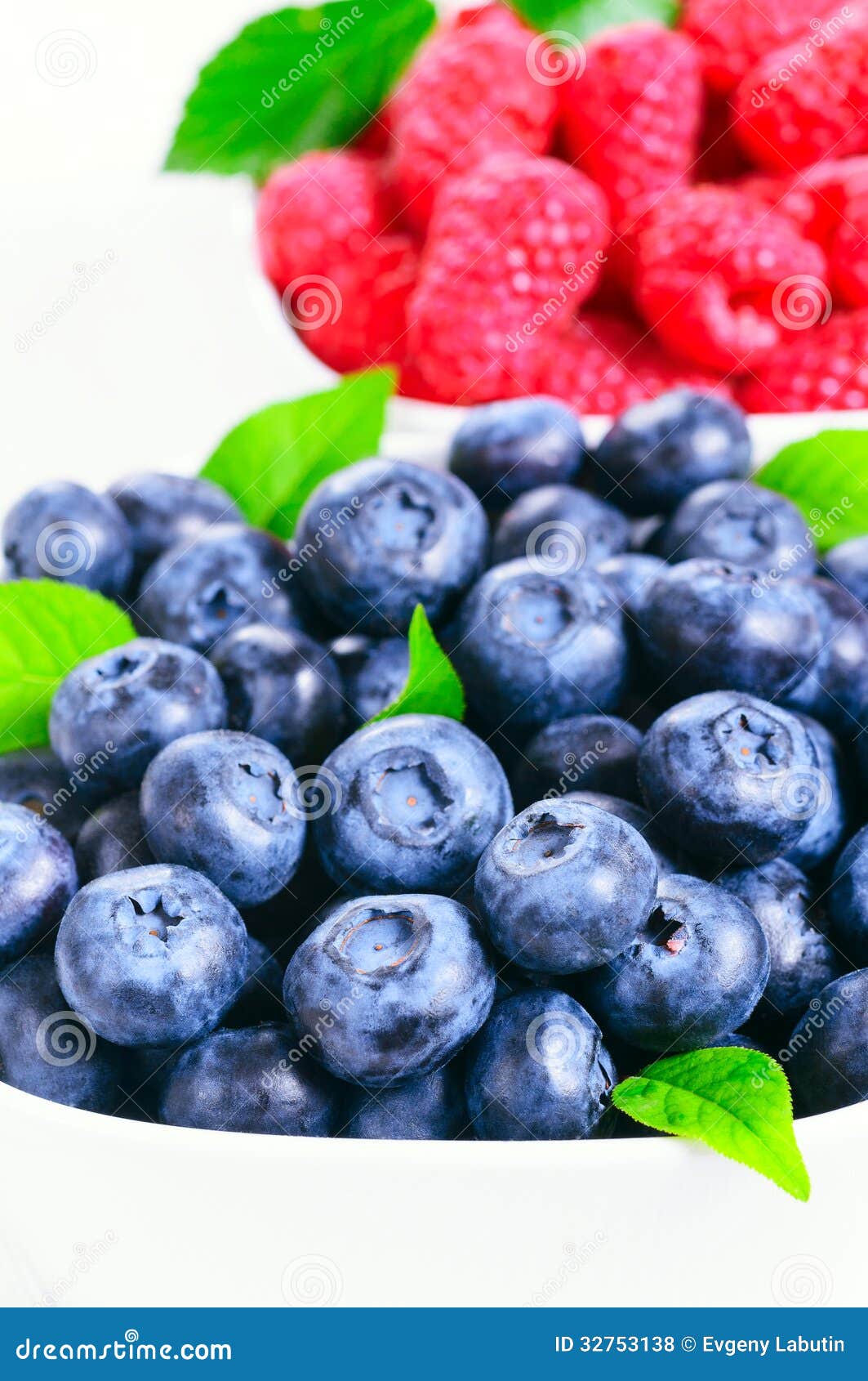 Fresh Raspberries and Blueberries Stock Photo - Image of huckleberry ...