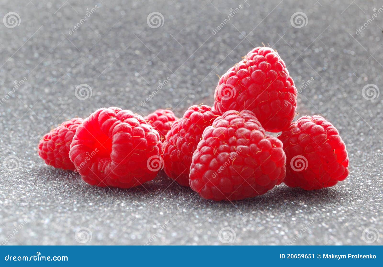Fresh Raspberries on the Dark Background Stock Image - Image of juicy ...