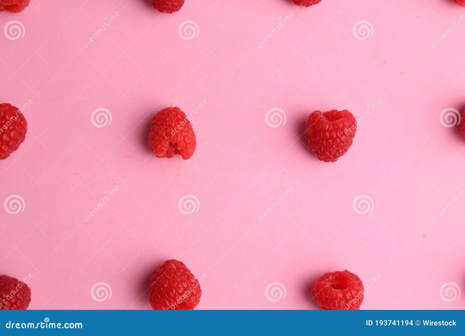 Fresh Raspberries on a Pink Background Stock Photo - Image of fresh ...