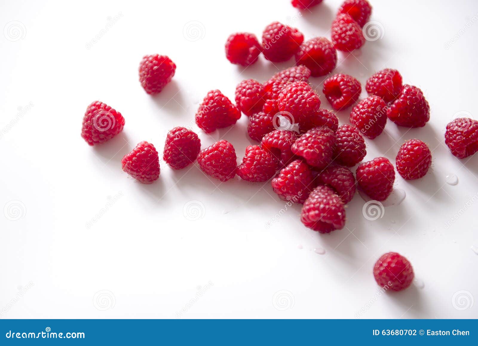 Fresh Raspberries, White Background Stock Photo - Image of raspberry ...