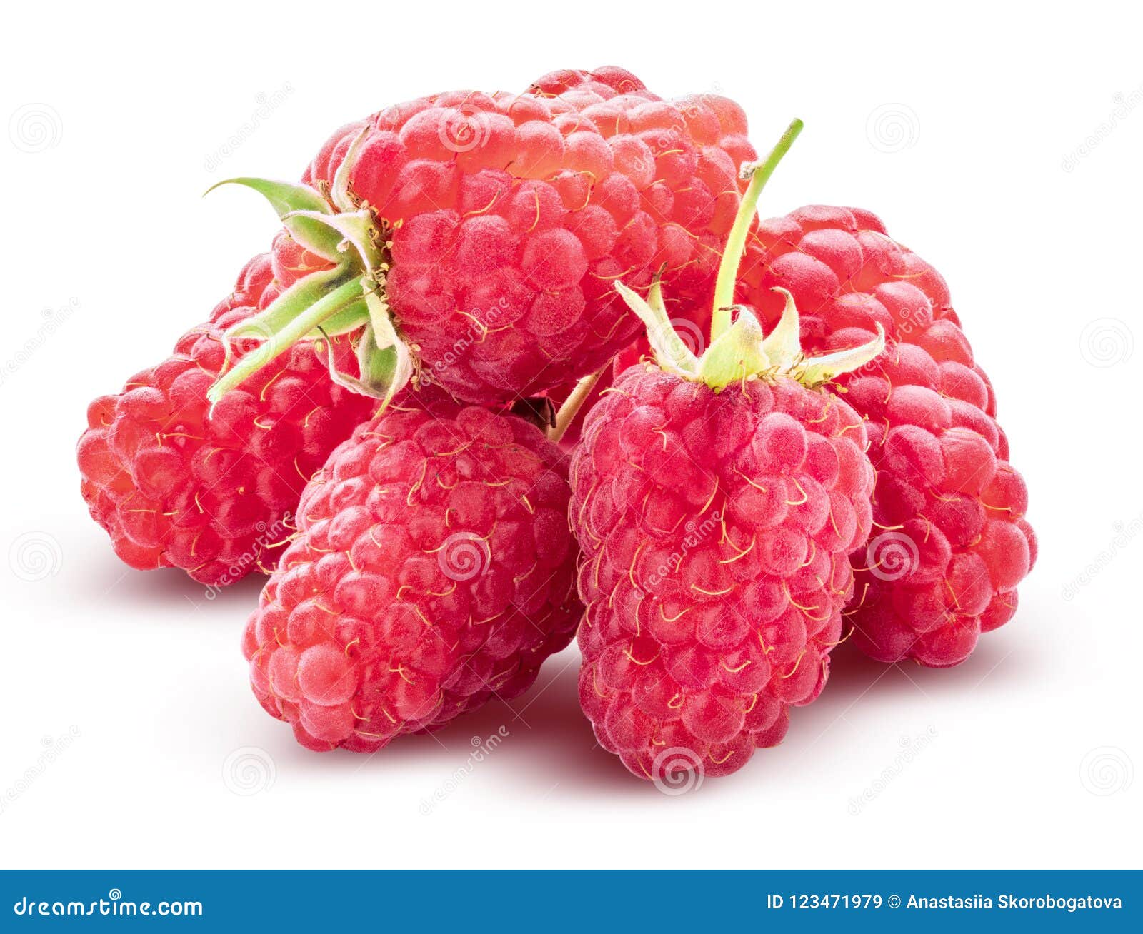 Fresh Raspberry Isolated on White Background. Clipping Path Stock Image ...