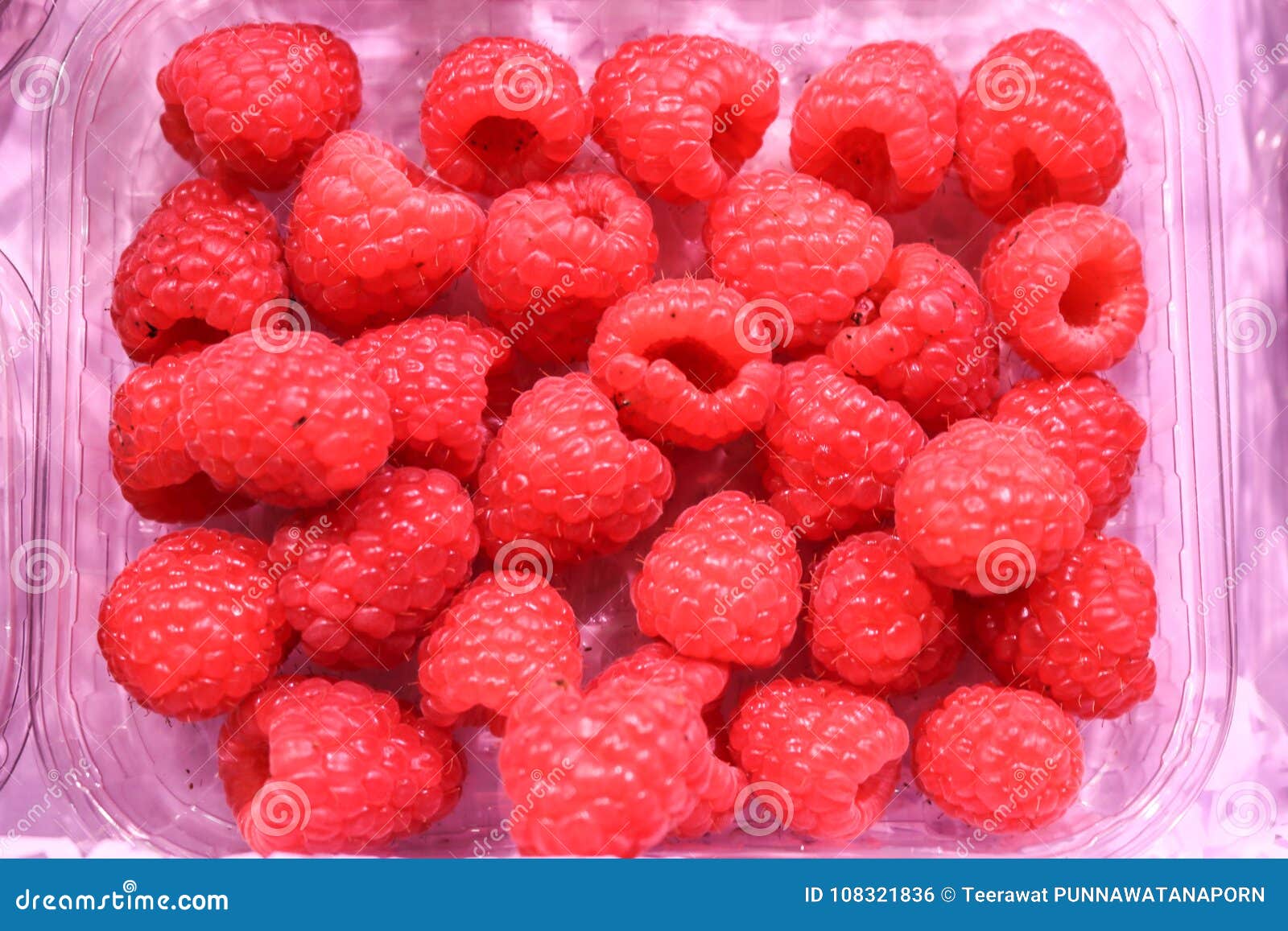 Fresh Raspberry in a Package Stock Photo - Image of delicious ...