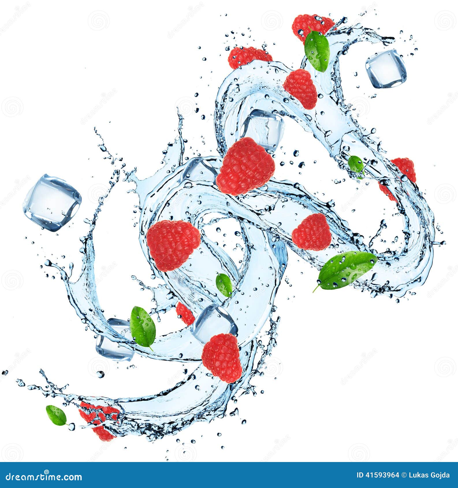 Fresh Raspberry with Water Splash Stock Photo - Image of food, health ...