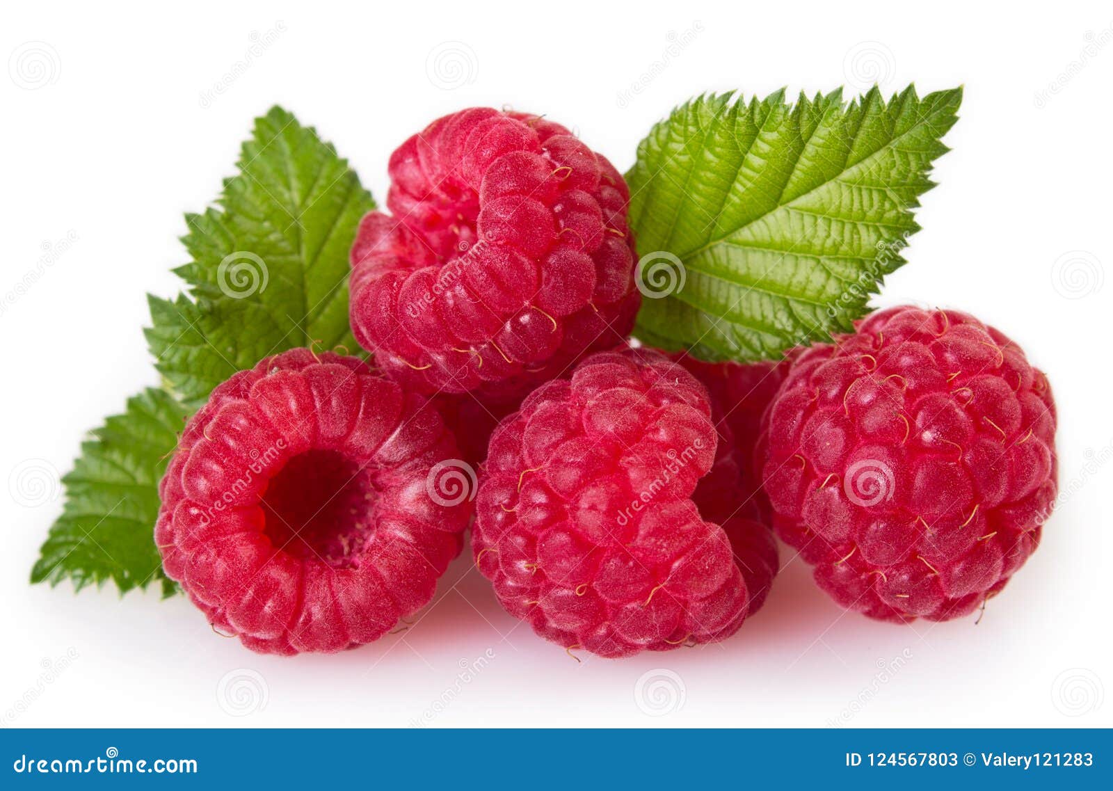 Fresh Raspberry on White Background Stock Image - Image of food ...