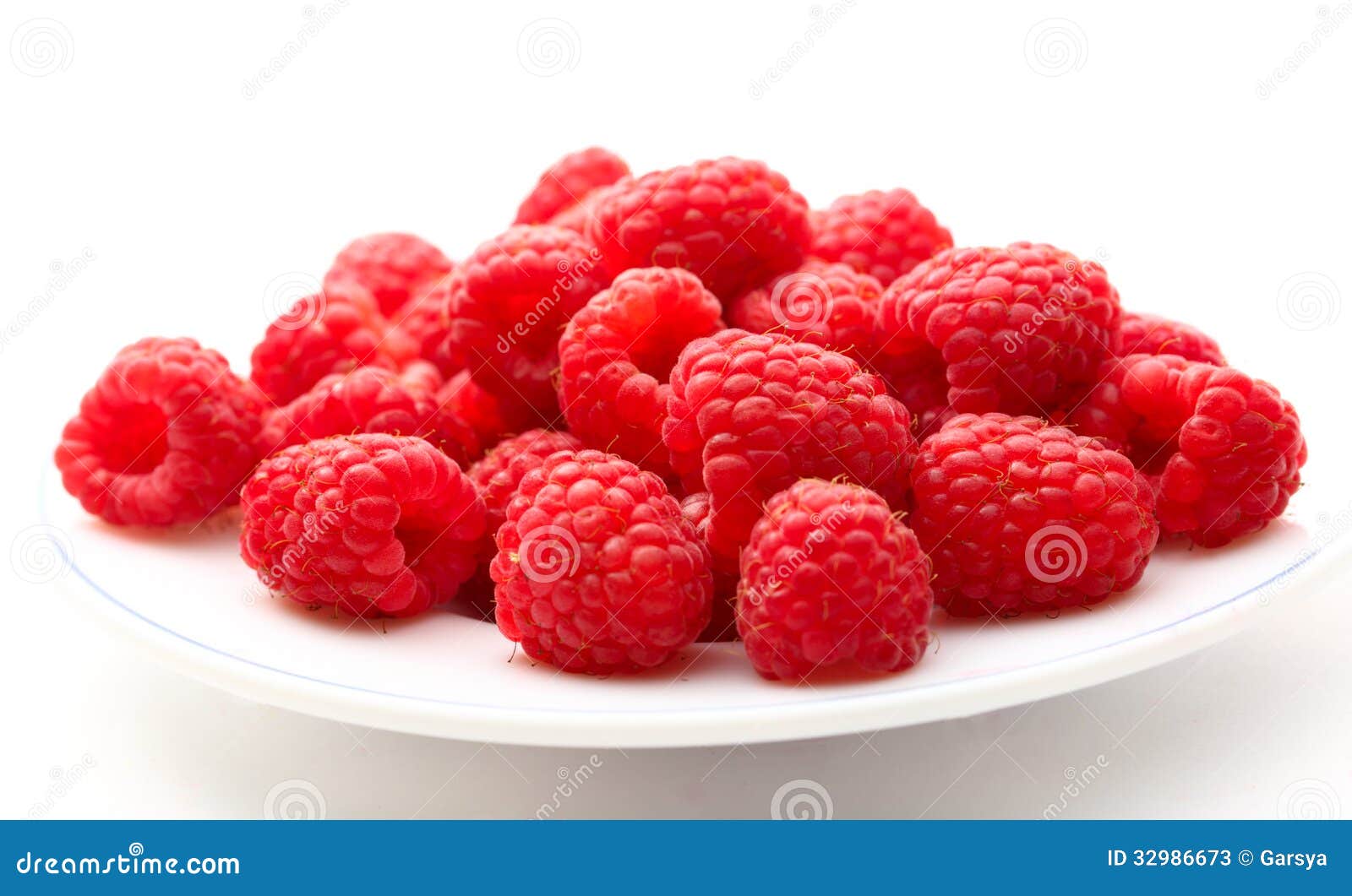 Fresh raspberry stock image. Image of plate, closeup - 32986673