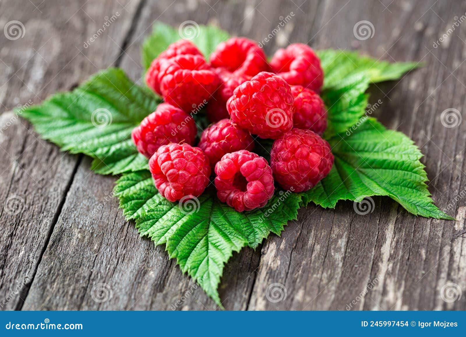 Fresh Raspberry on Wooden Table Stock Photo - Image of dinner ...