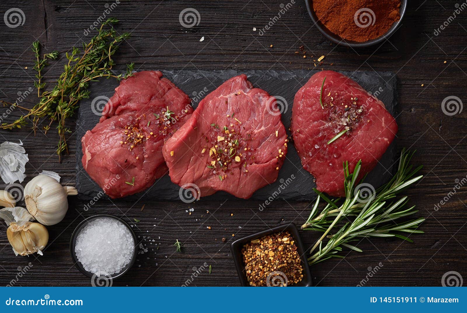 Fresh raw beaf steak meat stock image. Image of cooking - 145151911