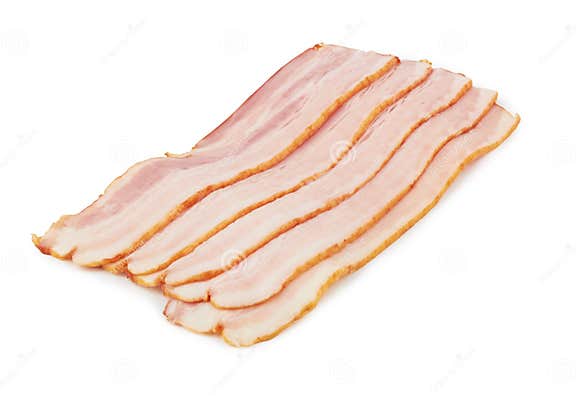 Fresh raw becon stock photo. Image of isolated, slice - 151864460