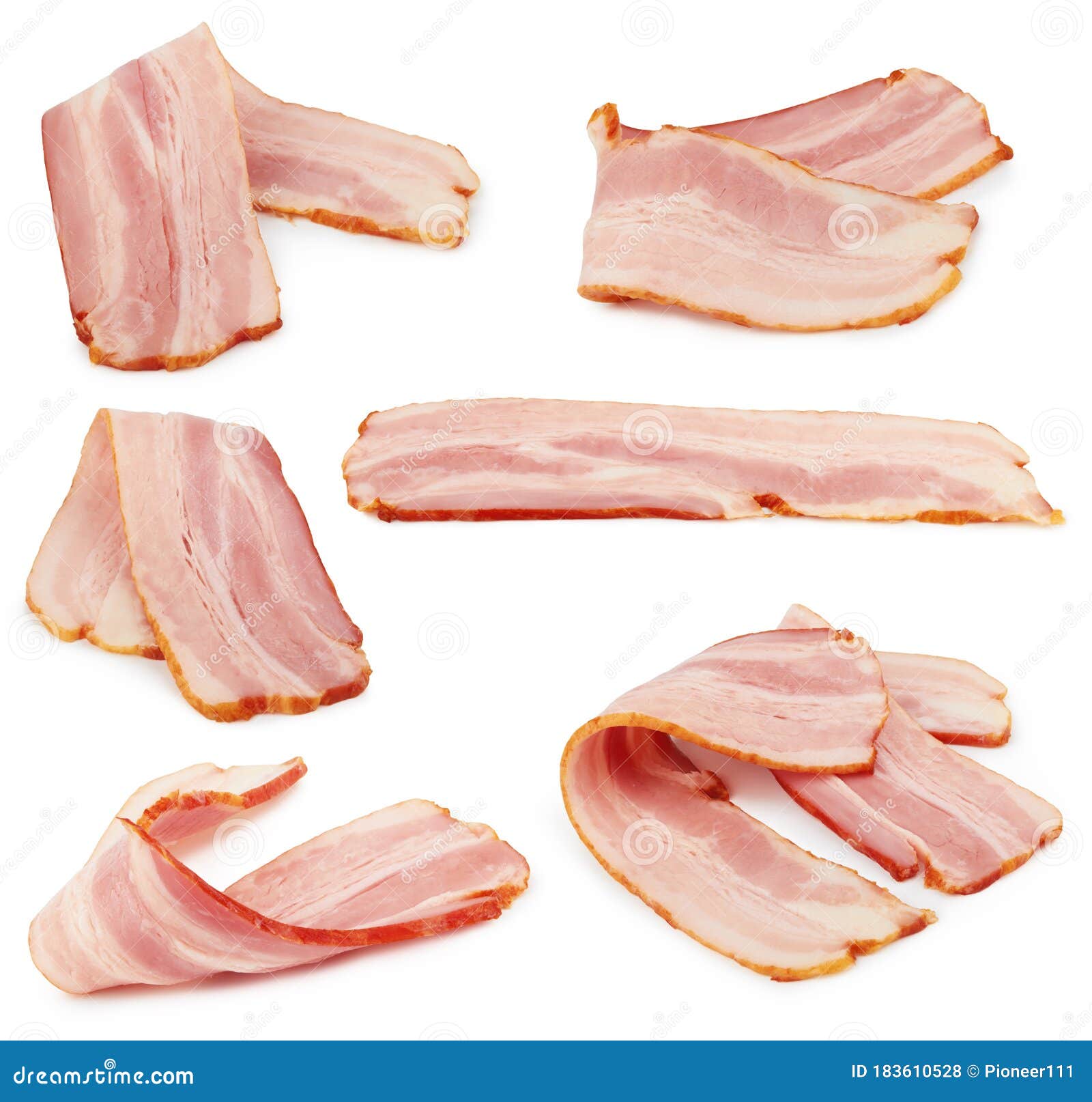 Fresh raw becon stock photo. Image of unhealthy, product - 183610528