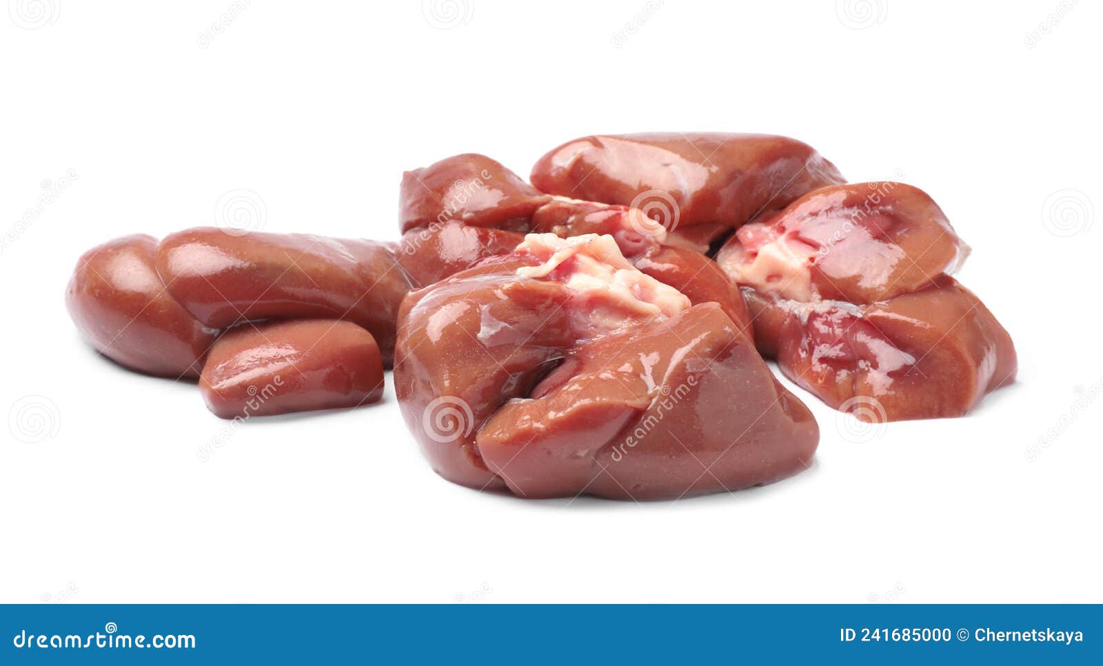 Fresh Raw Beef Kidneys on White Background Stock Photo - Image of ...