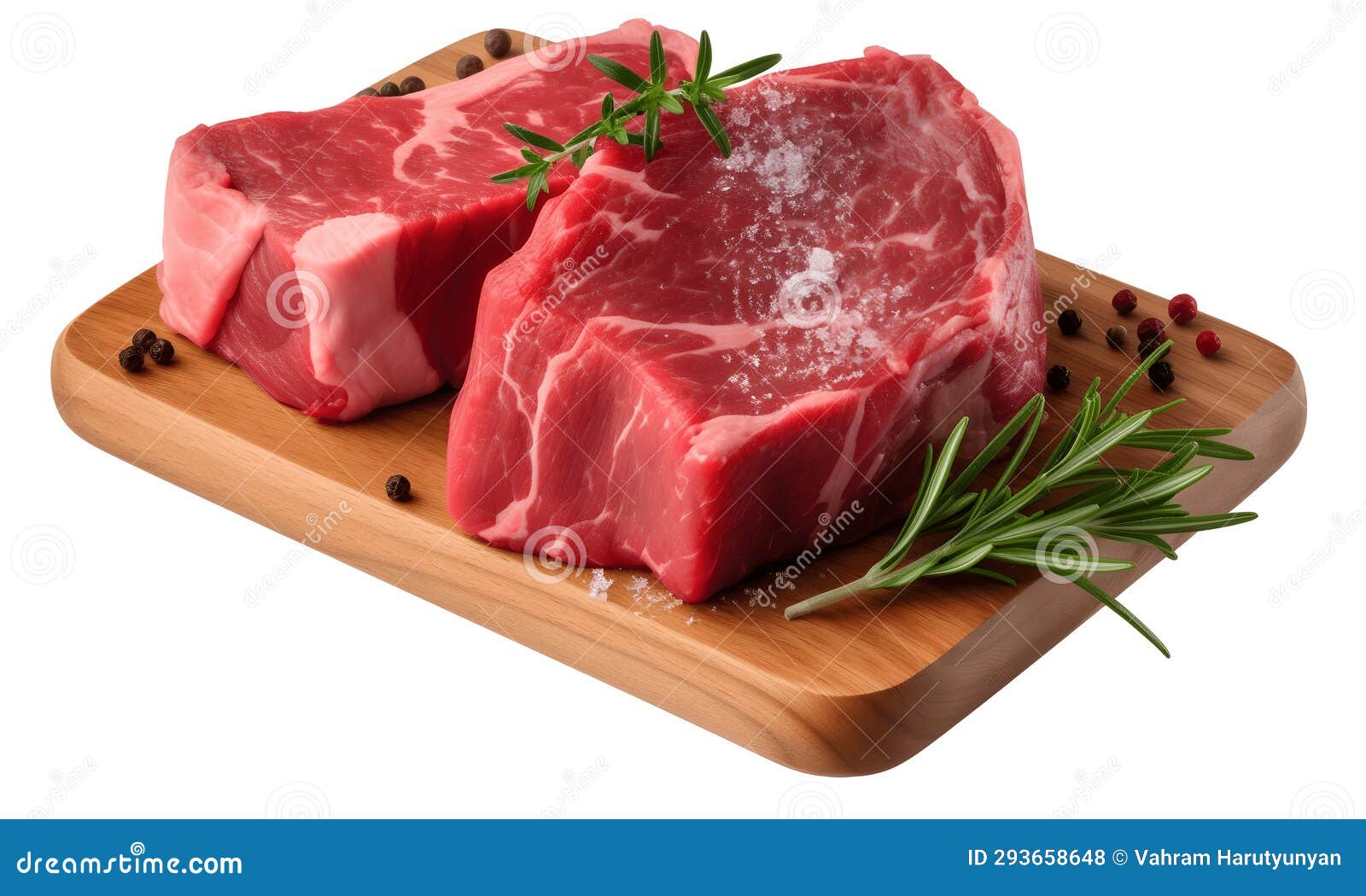 Fresh Raw Beef Meat on Isolated Background Stock Illustration ...