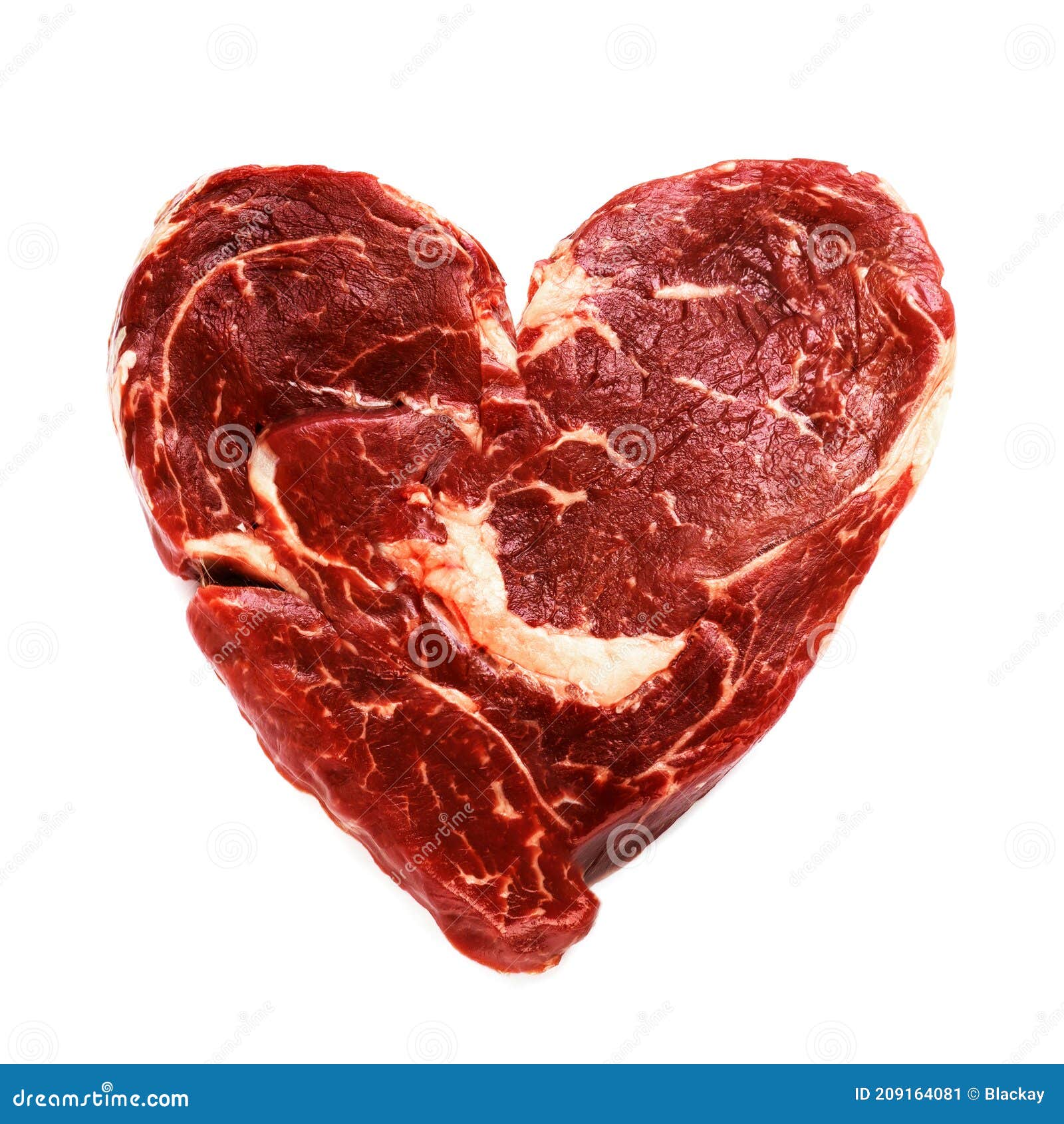 Fresh Raw Beef Meat in Shape of Heart Stock Image - Image of isolated ...