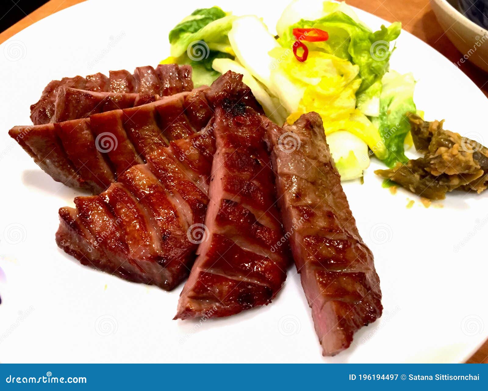 Fresh raw beef stake stock image. Image of wooden, board - 196194497