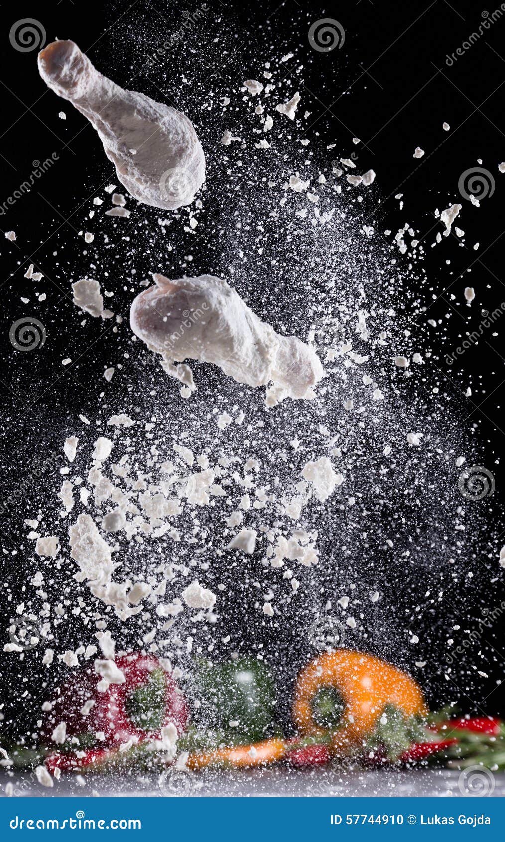 Fresh and Raw Chicken Meat in Motion. Stock Photo - Image of barbecue ...