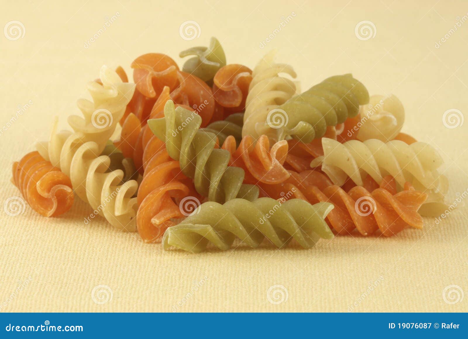 Fresh Raw and Colorful Fusilli Stock Image - Image of background ...