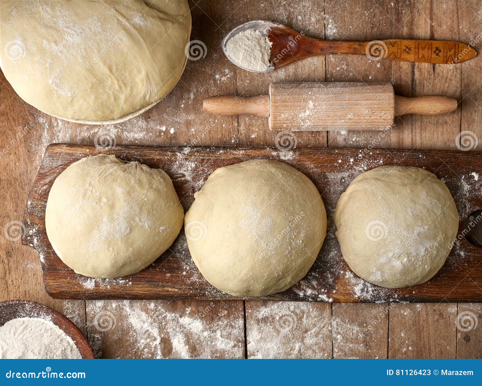 Fresh raw dough stock image. Image of fresh, culinary - 81126423