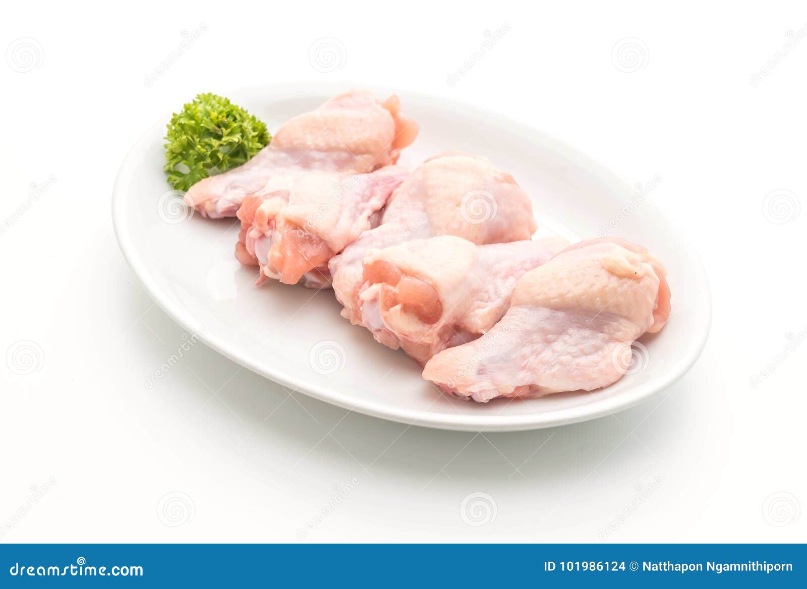 Fresh Raw Drumstick of Chicken Wing Stock Photo - Image of food, wooden ...