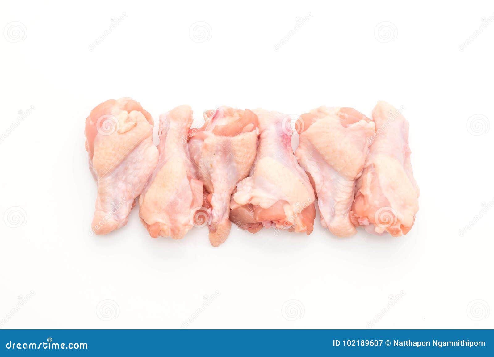 Fresh Raw Drumstick of Chicken Wing Stock Image - Image of meat ...