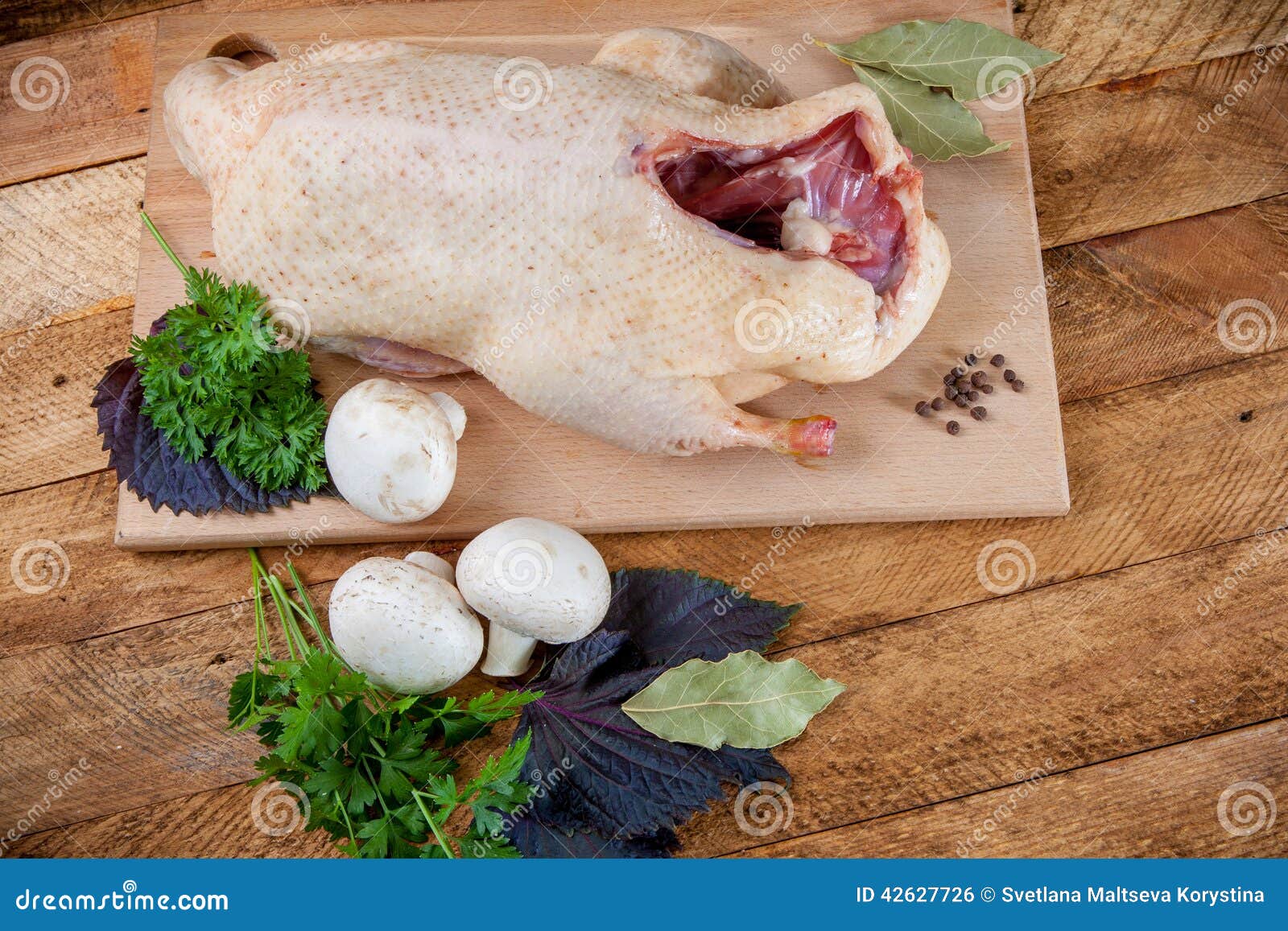 Fresh raw duck mushrooms stock photo. Image of meal, diet - 42627726