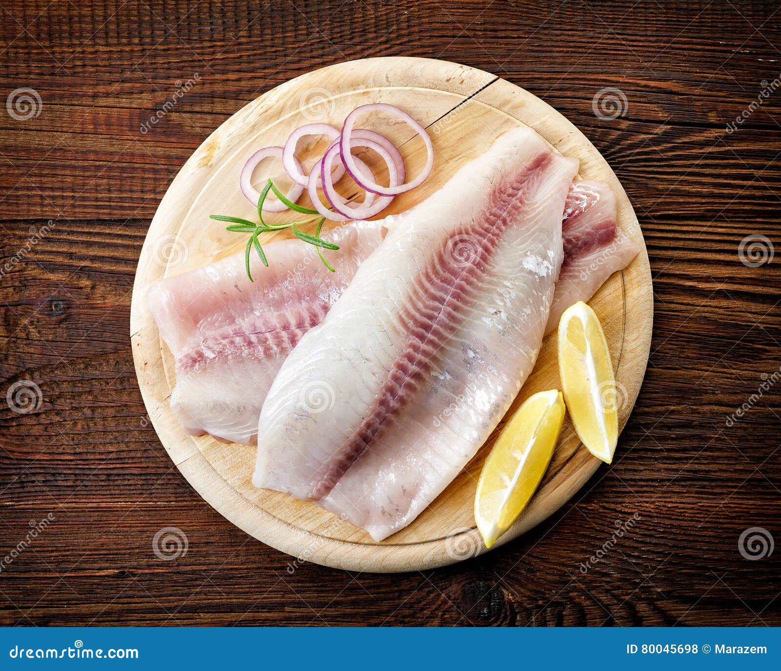 Fresh raw fish fillets stock photo. Image of mediterranean - 80045698