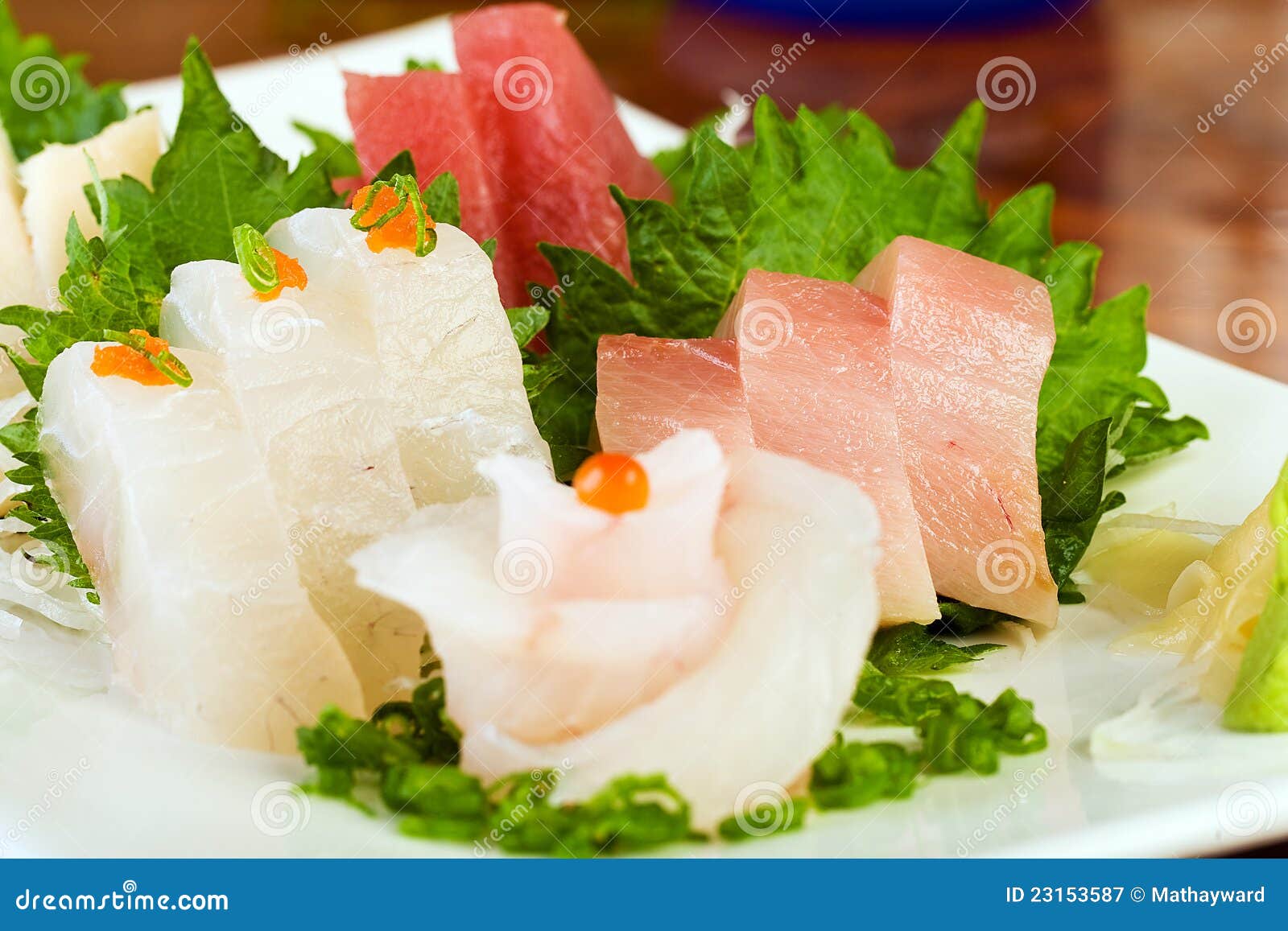 Fresh, Raw Fish at a Sushi Restaurant Stock Image - Image of clean ...