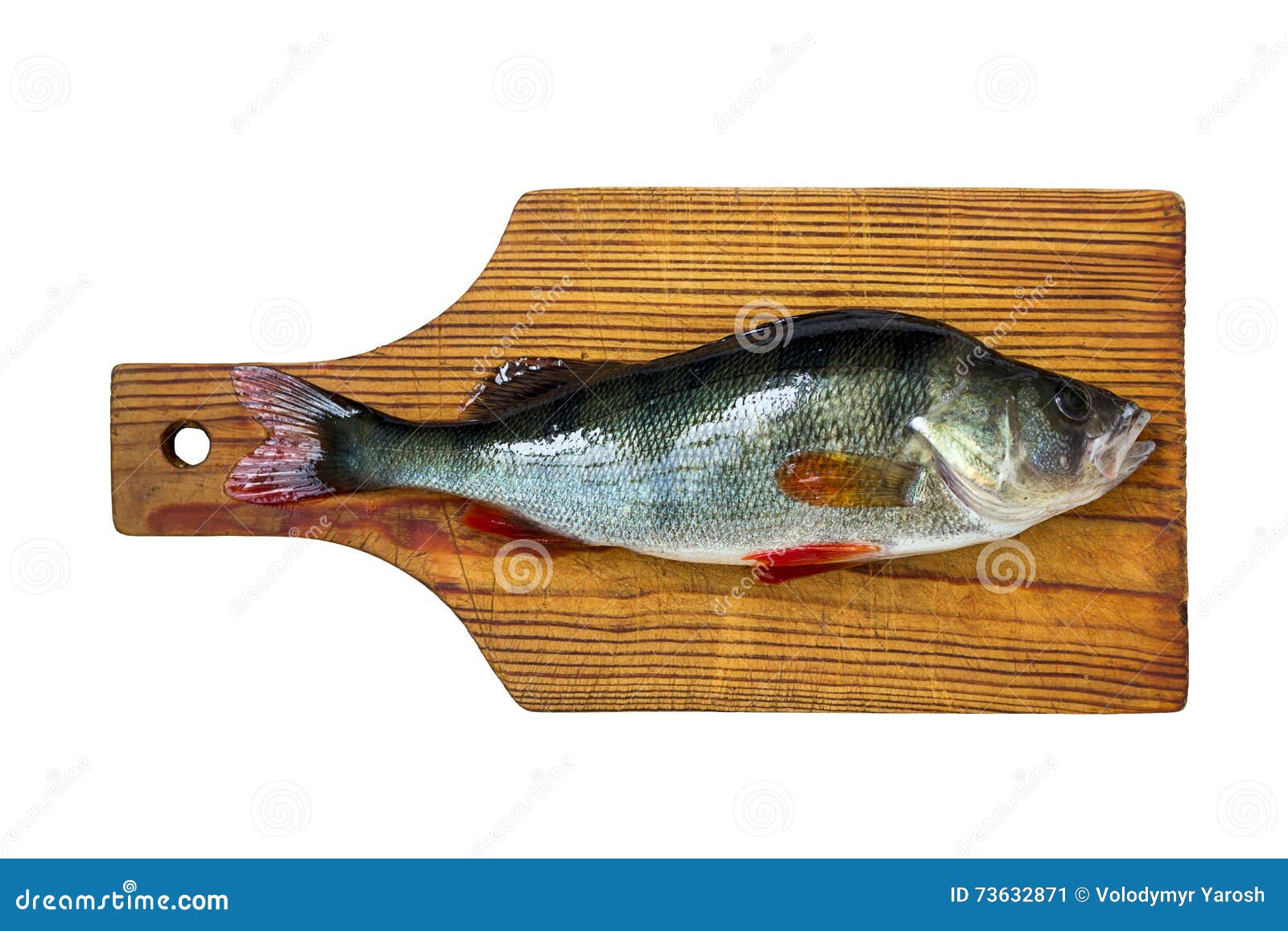 Fresh Raw Fish on Wooden Cutting Board Stock Image - Image of cutting ...
