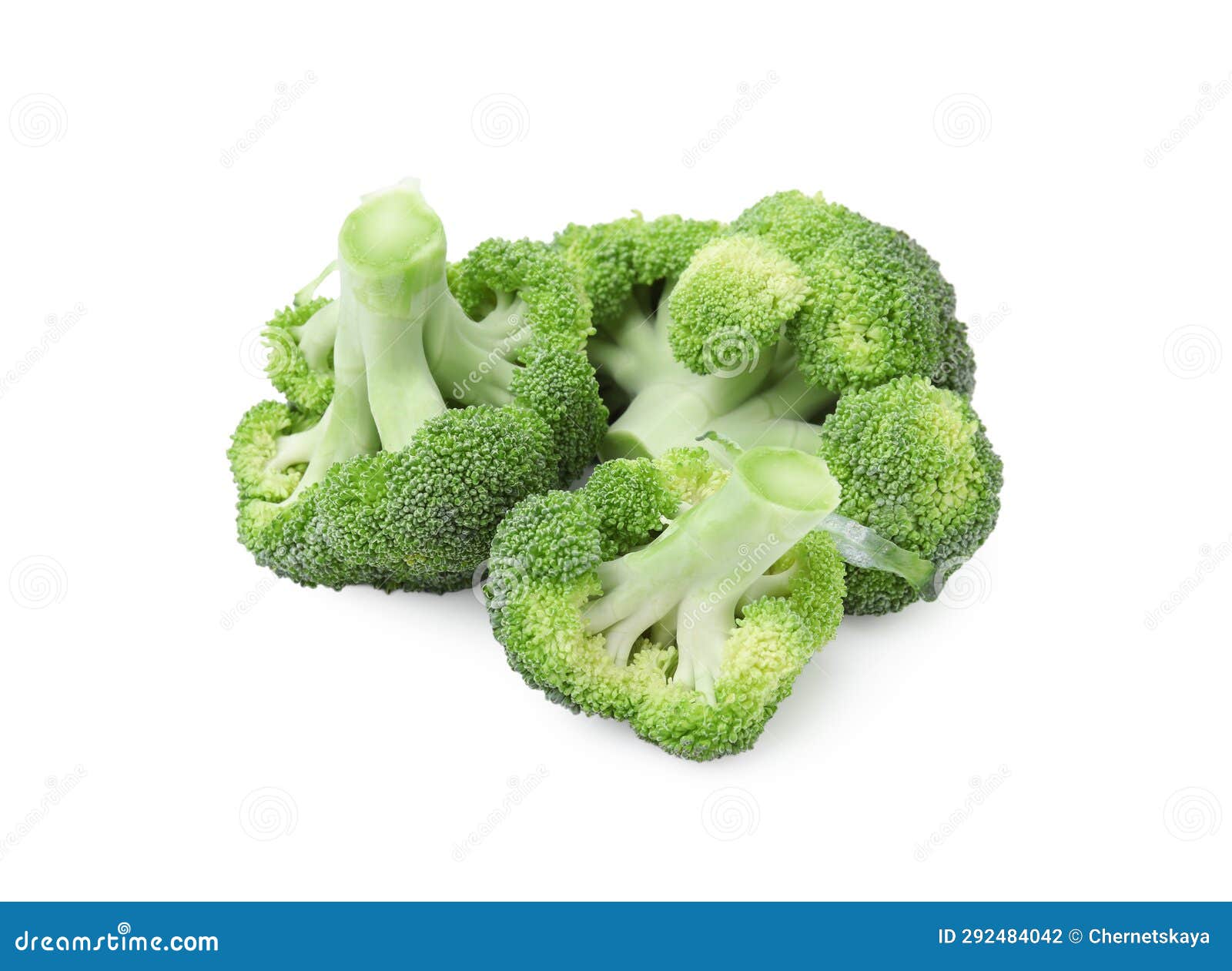 Fresh Raw Green Broccoli Isolated on White Stock Photo - Image of ...