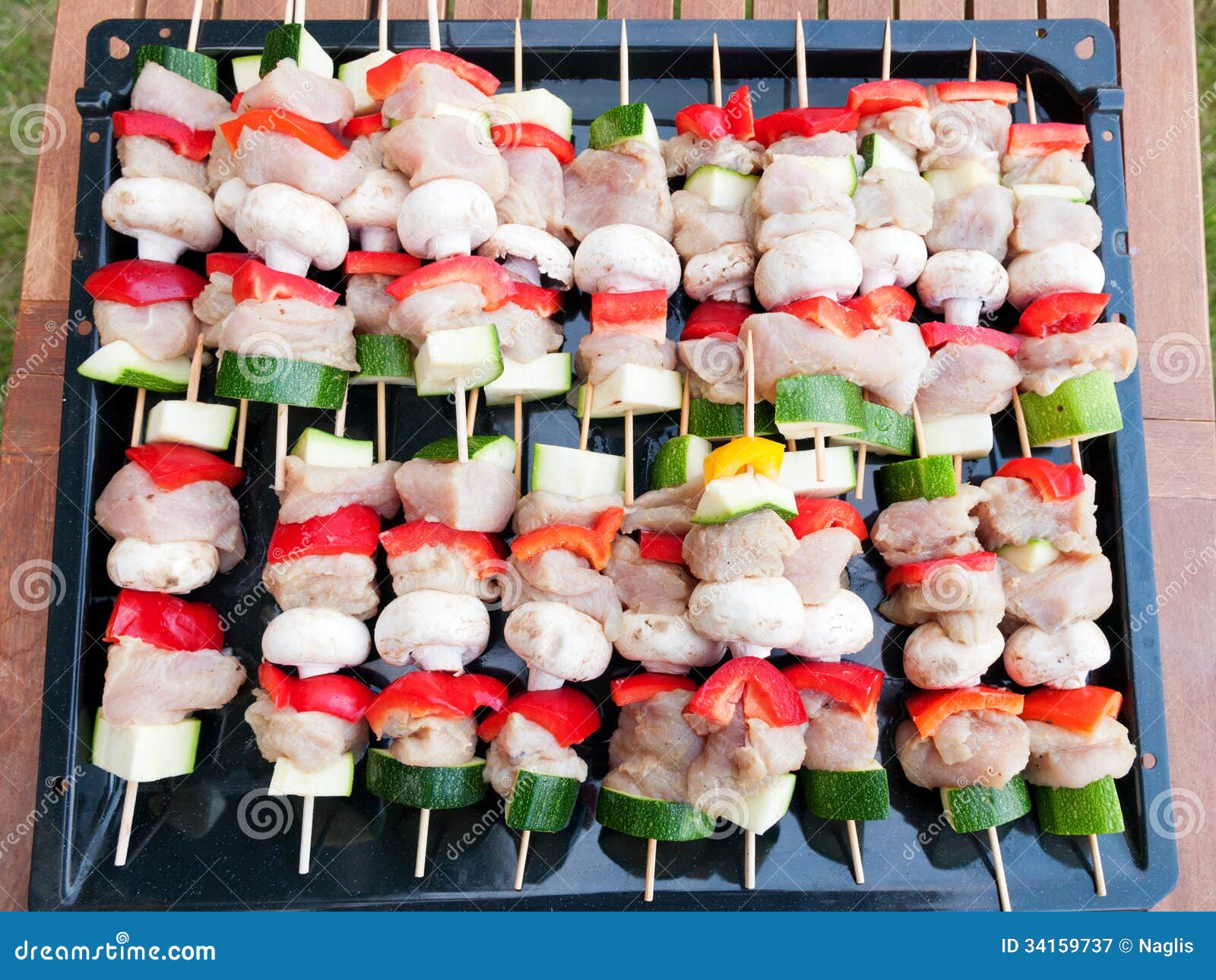 Fresh raw kebab stock image. Image of grill, assorted - 34159737