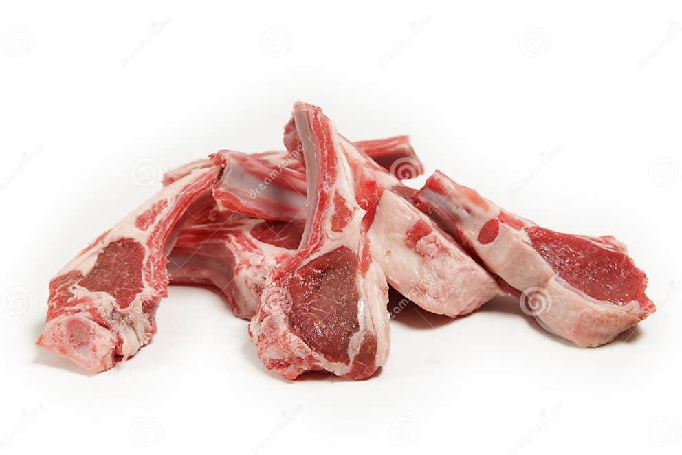Fresh raw lamb chops stock photo. Image of uncooked, cooking - 32308044