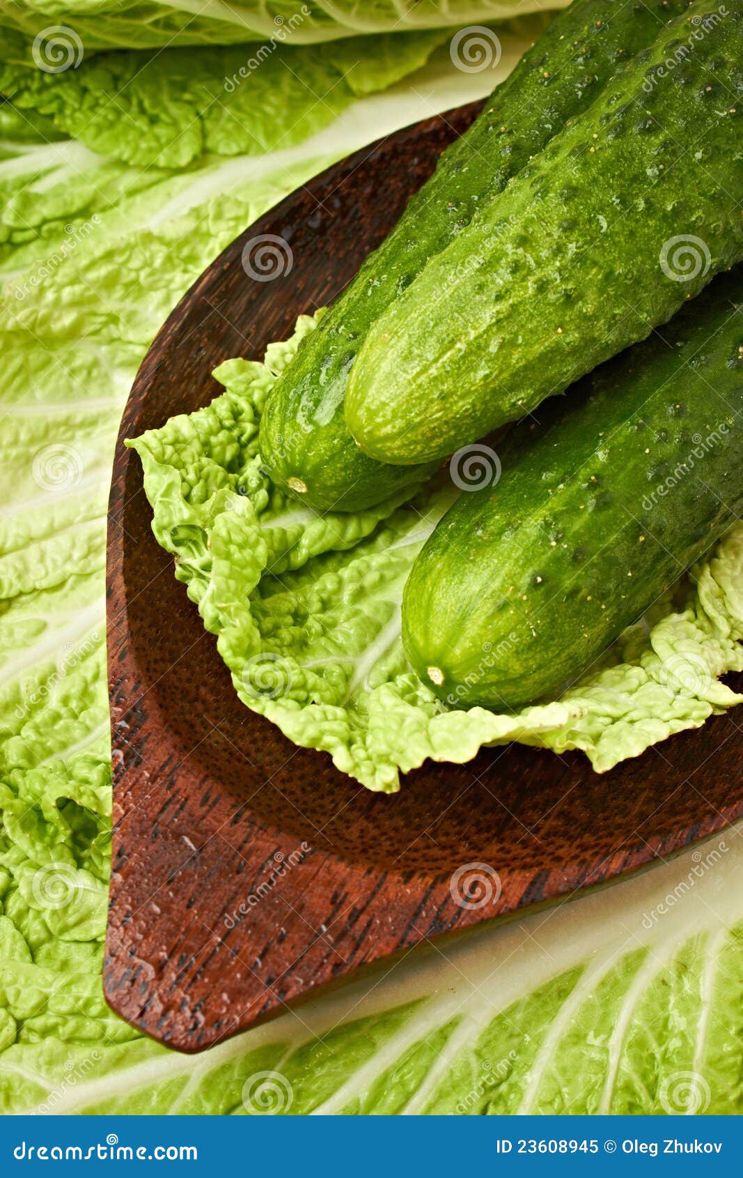 Fresh Raw Lettuce and Herbs Stock Image - Image of cucumber, lettuce ...