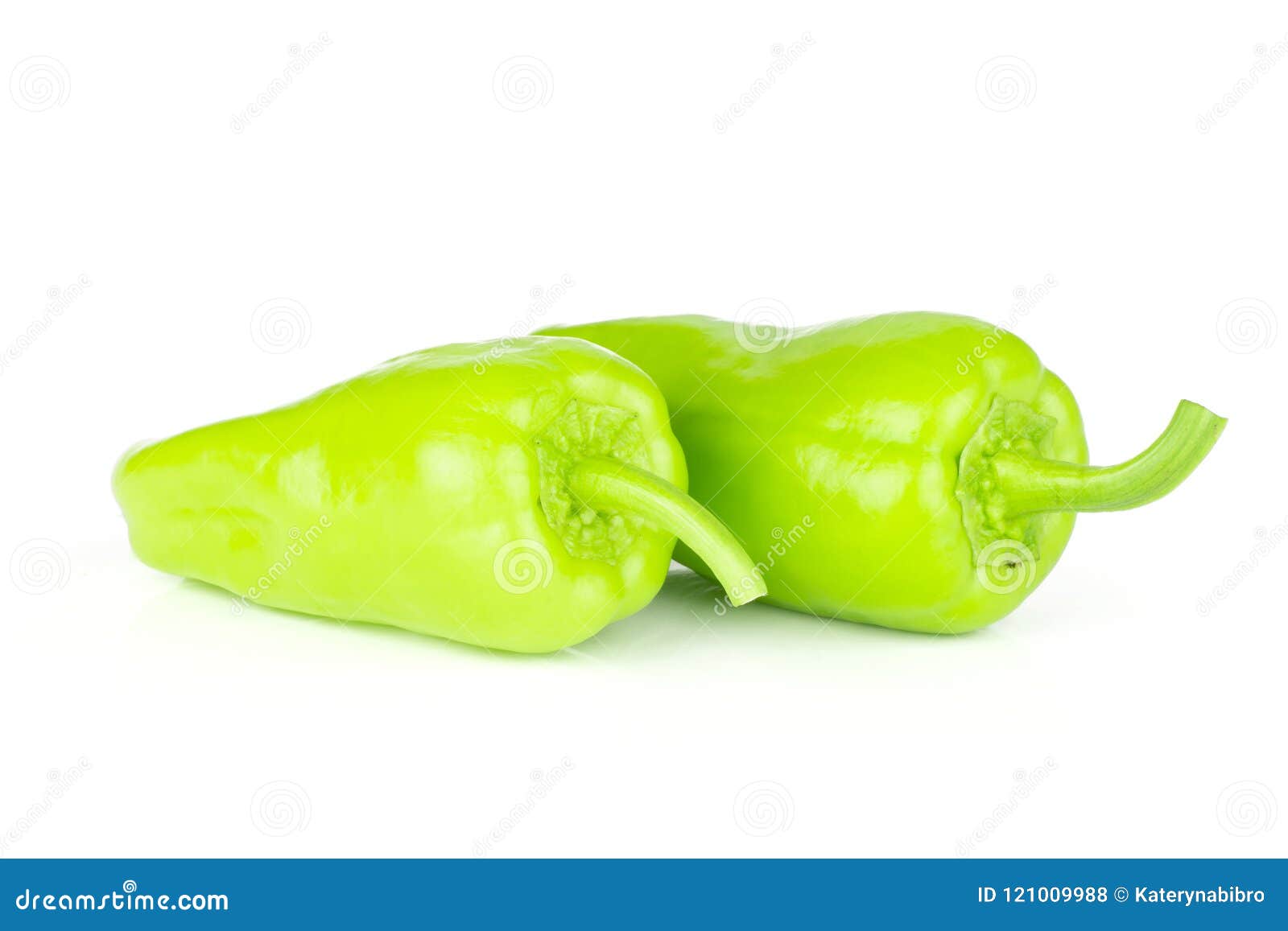 Fresh Raw Light Green Pepper Isolated on White Stock Photo - Image of ...