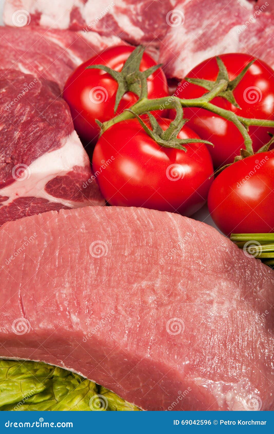 Fresh Raw Meat Background with Beef Meat, Turkey and Ground Beef Stock ...