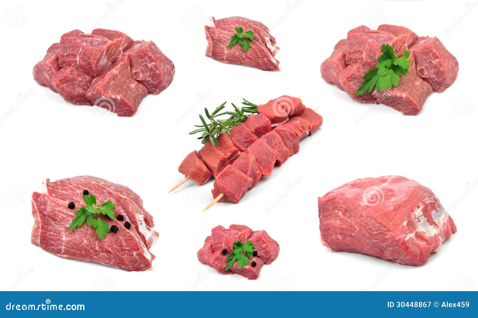 Fresh raw meat collection stock image. Image of background - 30448867